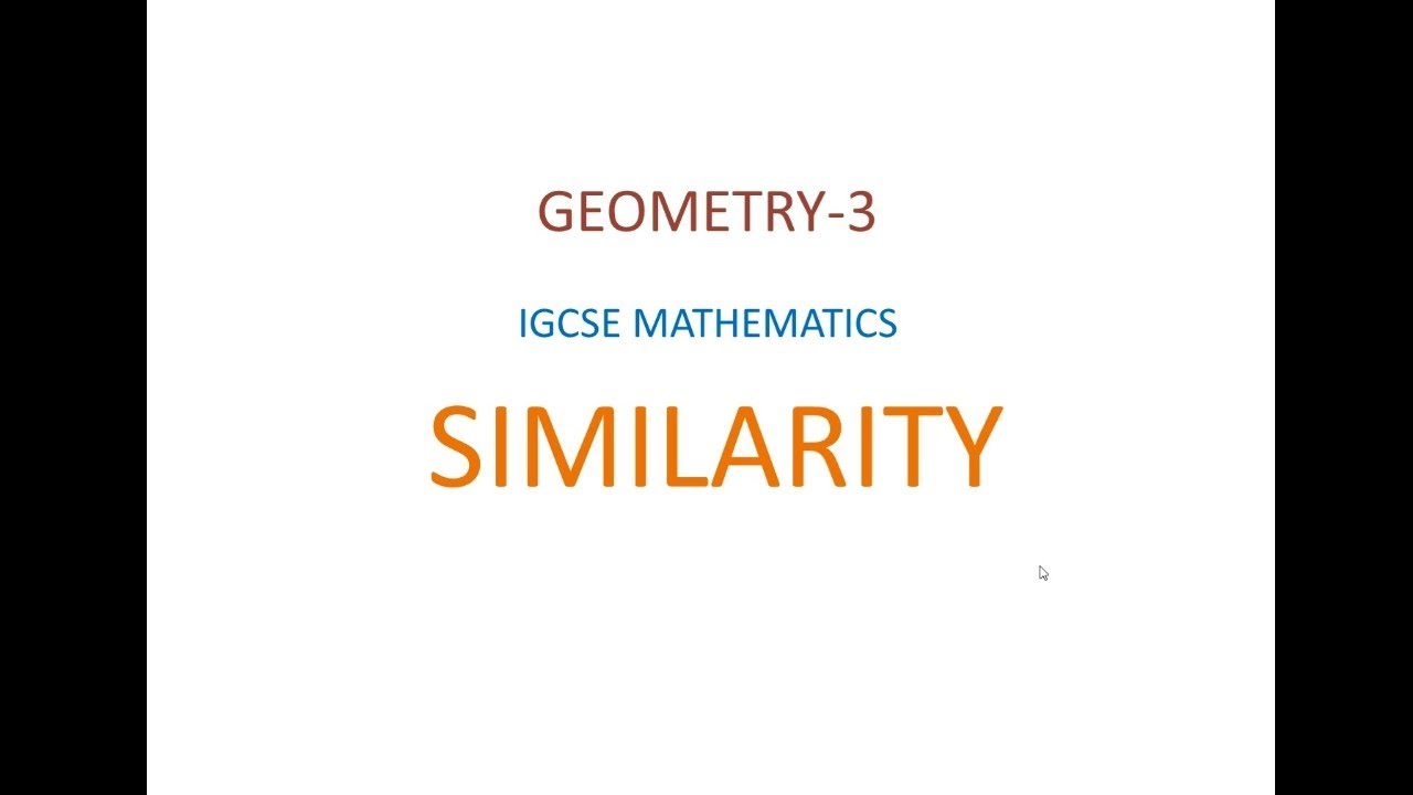 IGCSE Geometry similarity - YouTube