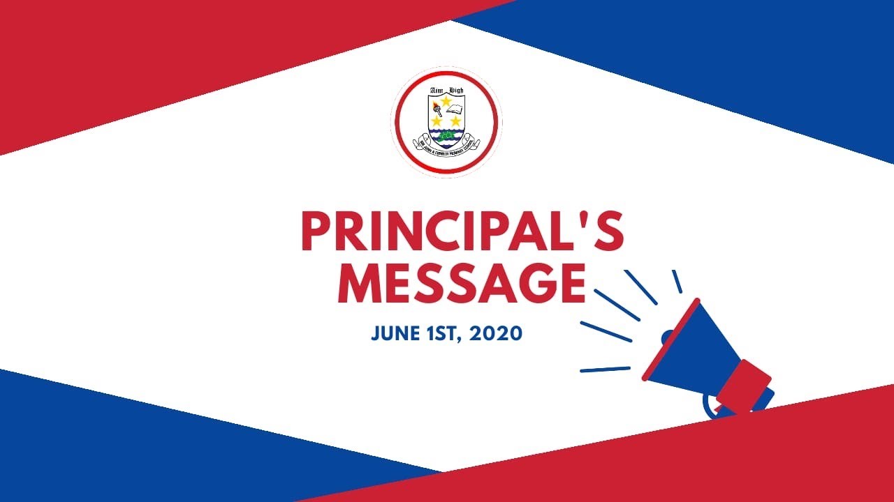 Principals Message June 1st - YouTube