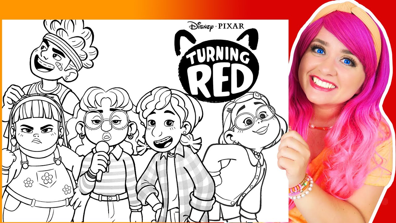 Coloring Turning Red Mei Mei & Her Friends Disney Coloring Pages | Mei ...