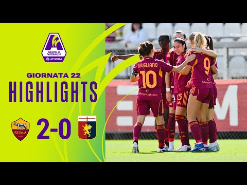 Roma-Genoa 2-0 | Doppietta di Dragoni: è festa Scudetto al Tre Fontane | #SerieAWomenAthora