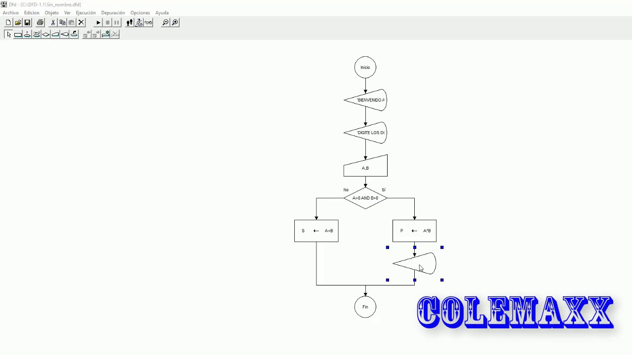 TUTORIAL DFD SI DOS NÚMEROS SON POSITIVOS CALCULE SU PRODUTO EN CASO CONTRARIO CALCULE SU SUMA ...