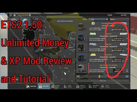 ETS2 1.50: Unlimited Money & XP Mod Review and Tutorial - YouTube