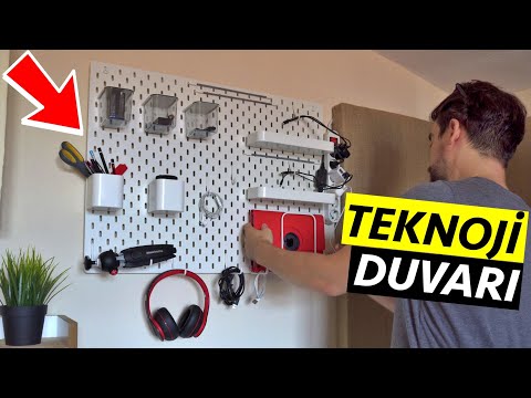 Ikea SKADİS - TEKNOLOJİ DUVARI & ŞARJ İSTASYONU - çok amaçlı pano incelemesi