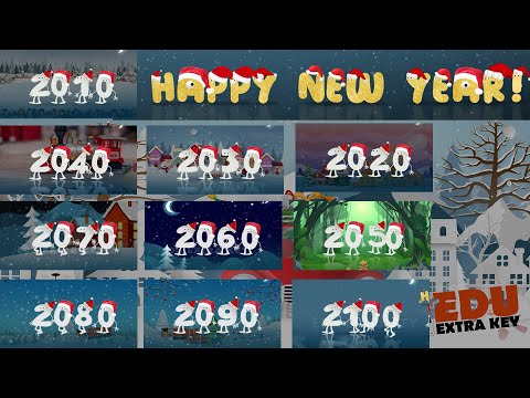 2000 to 2100 | Wish You A HAPPY NEW YEAR 2010, 2020, 2030, 2040, 2050, 2060, 2070, 2080, 2090, 2100