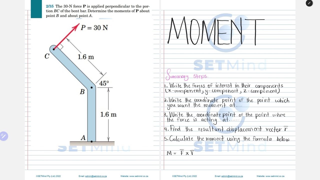 Statics| Applied Physics | Chapter 2 Problem 35| SETMind Tutoring ...