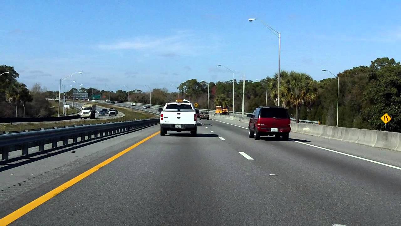 Jacksonville East Beltway (Interstate 295 Exits 53 to 45) northbound ...