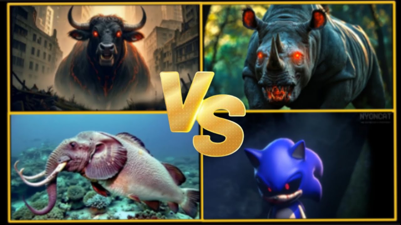 Zombie Animals Zombie Buffalo VS Zombie Buls VS Zombie Sonic VS Tiles ...