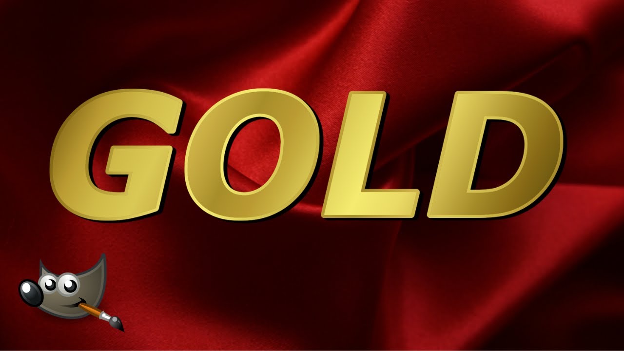 How to Create Gold Logo in GIMP - YouTube