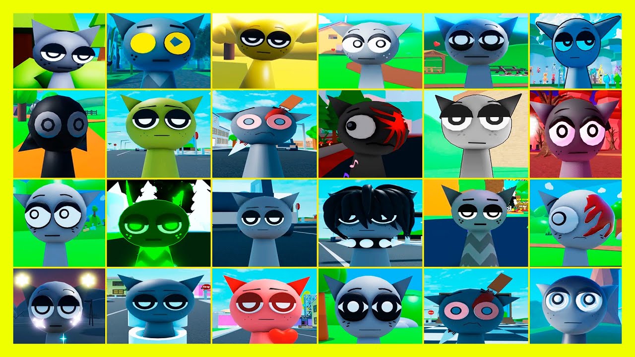 Evolution of SPRUNKI GRAY and ALL PHASES in Different SPRUNKI Roblox ...