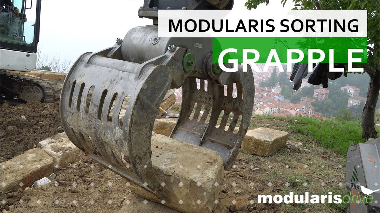 Rock handling and Stone Placing with the Best Grapple - YouTube