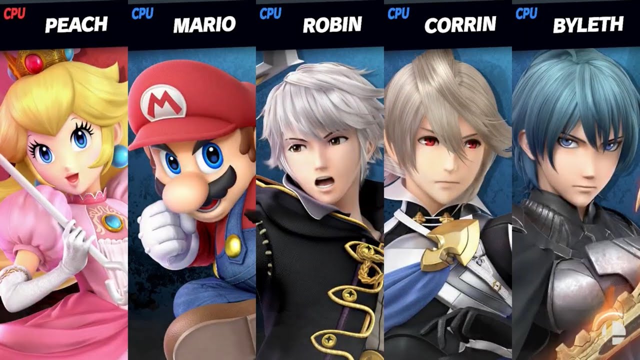 Super Smash Bros. Ultimate - Peach vs Mario and Male Avatars - YouTube