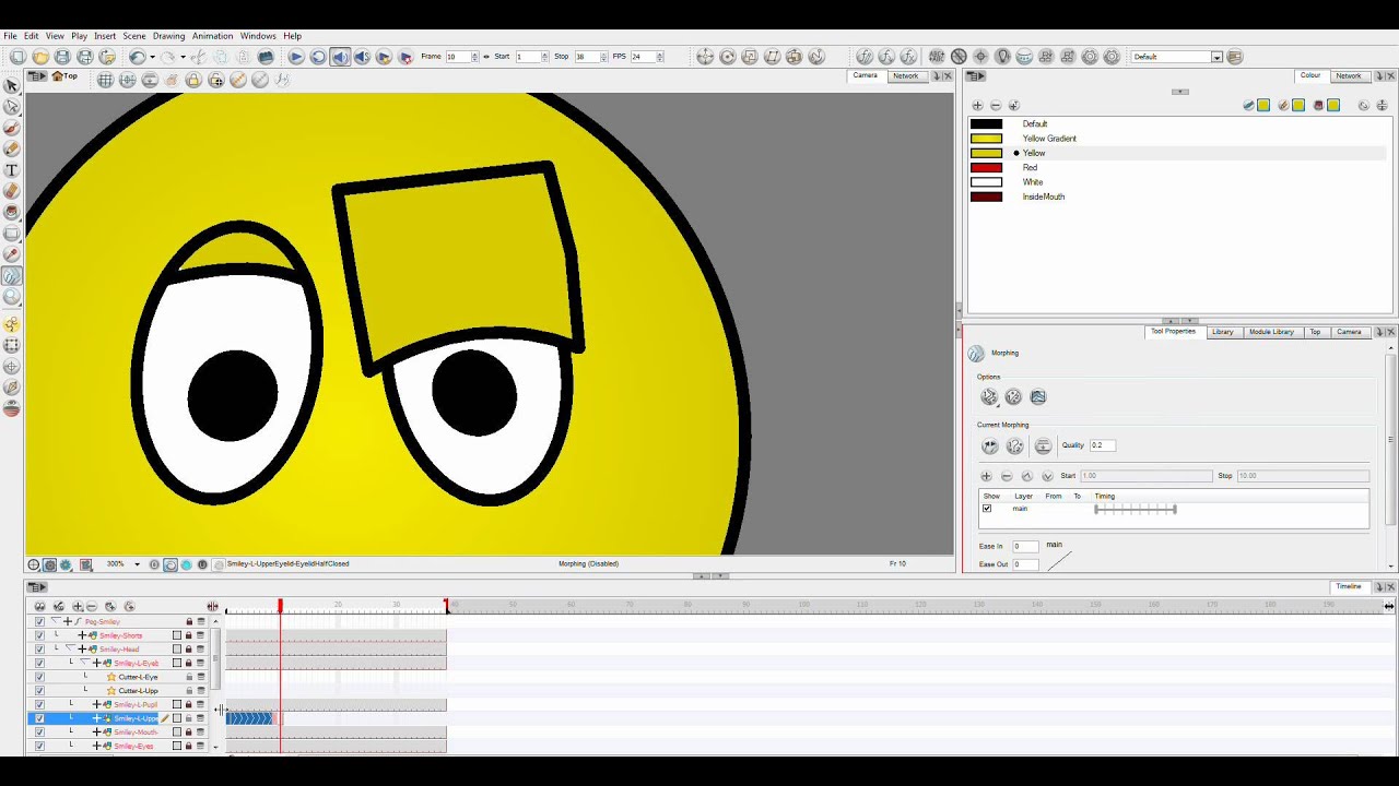 Animate Tutorial: Character Eye Rig (includes morphing eyelid!) part 4/ ...