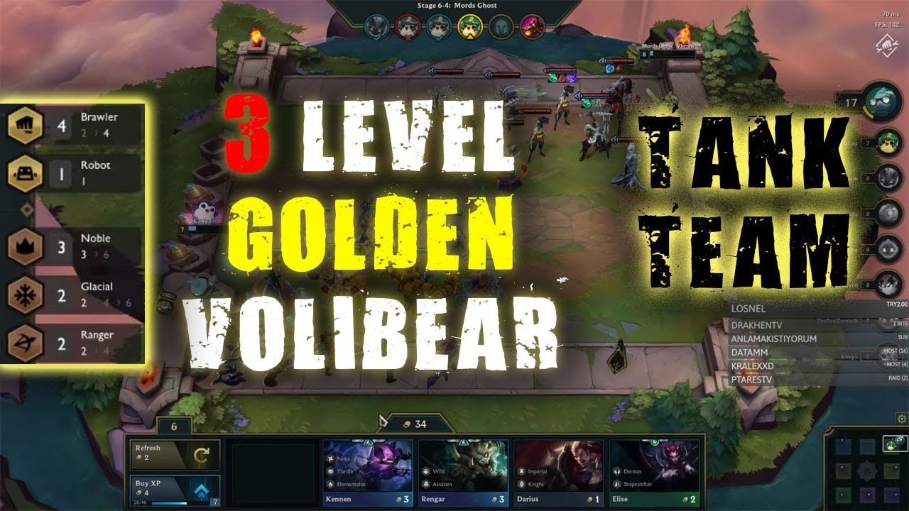 TS. 3 LVL VOLIBEAR TANK BUILD TEAM TFT. LOL AUTOCHESS - YouTube