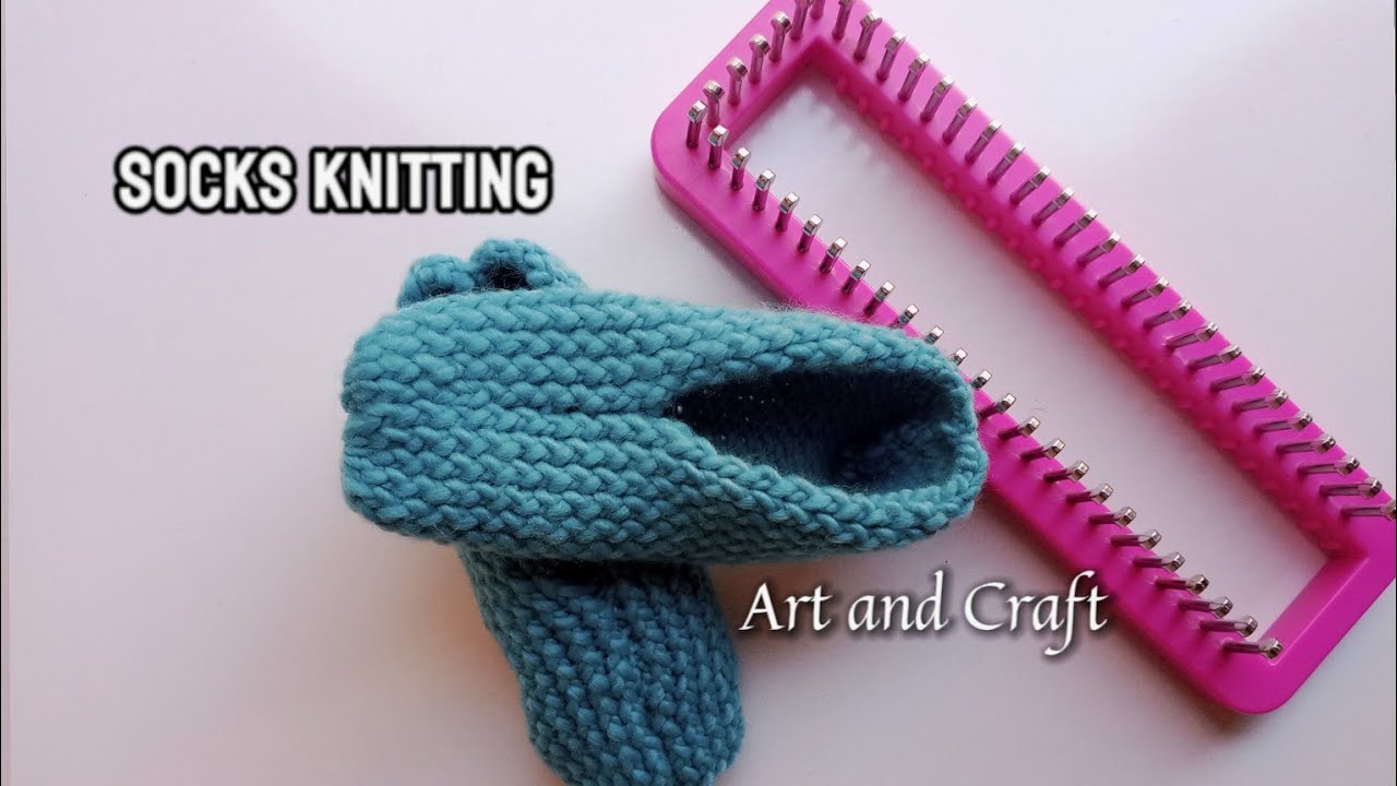 How to loom Knit pair of super easy slippers (diy tutorial) # ...