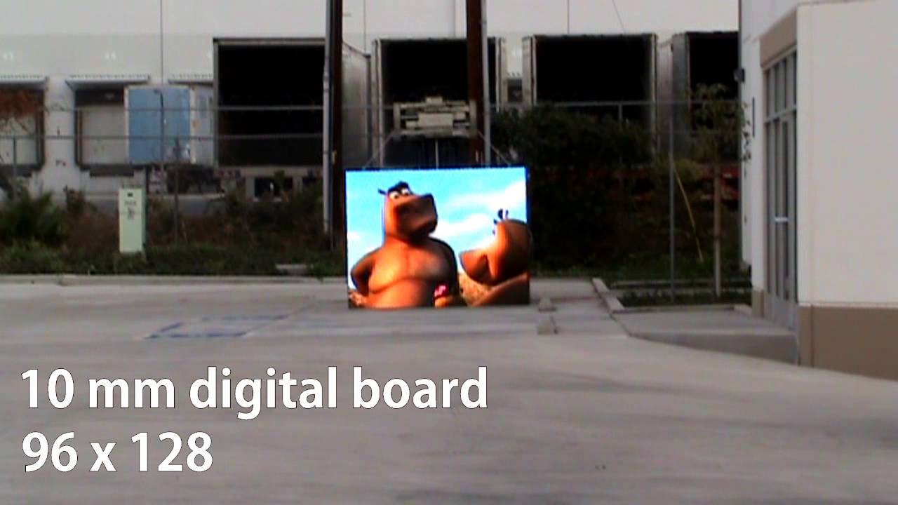 Advantage LED Signs 10 mm 96 x 128 pixel - YouTube