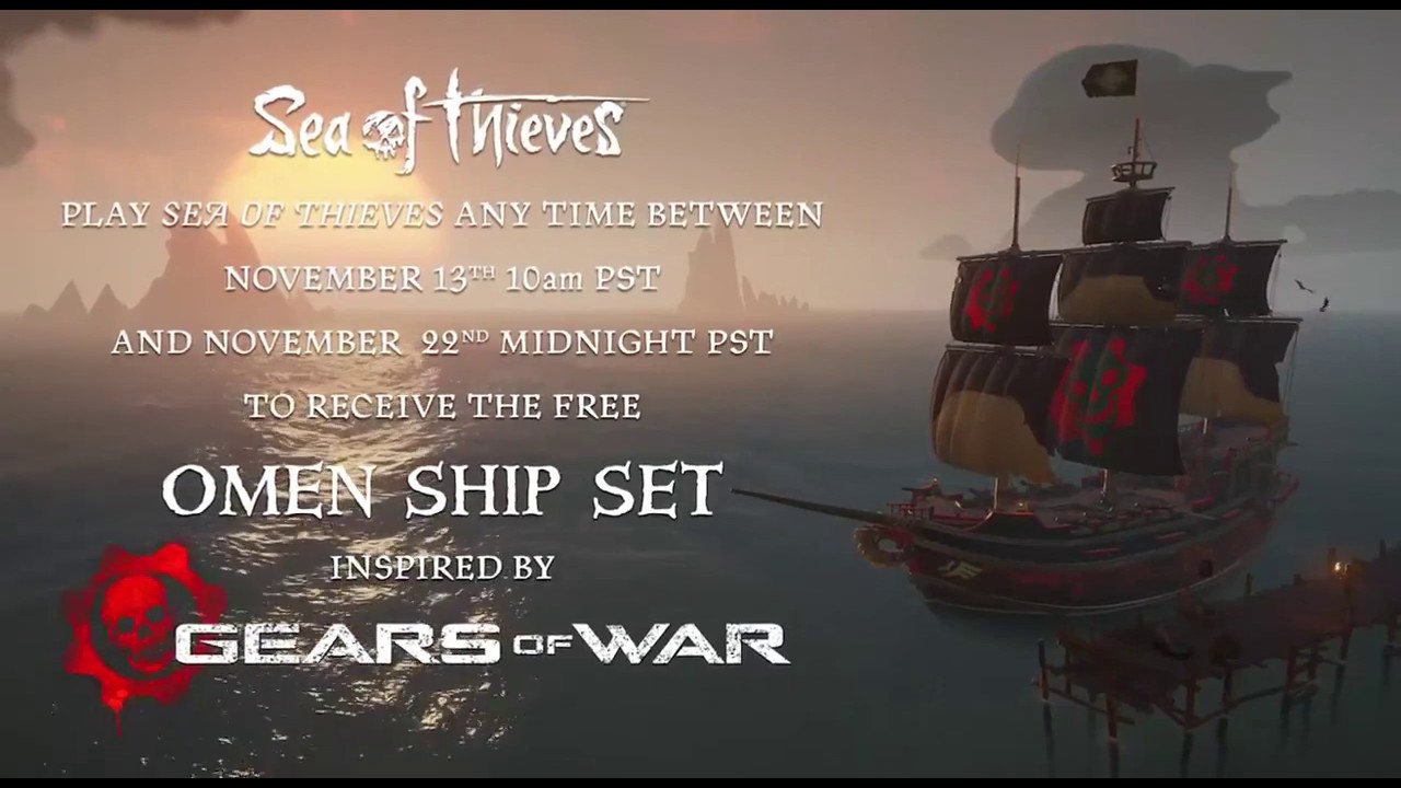 Sea of thieves: Omen - Gear Of War inspired Ship Set - YouTube