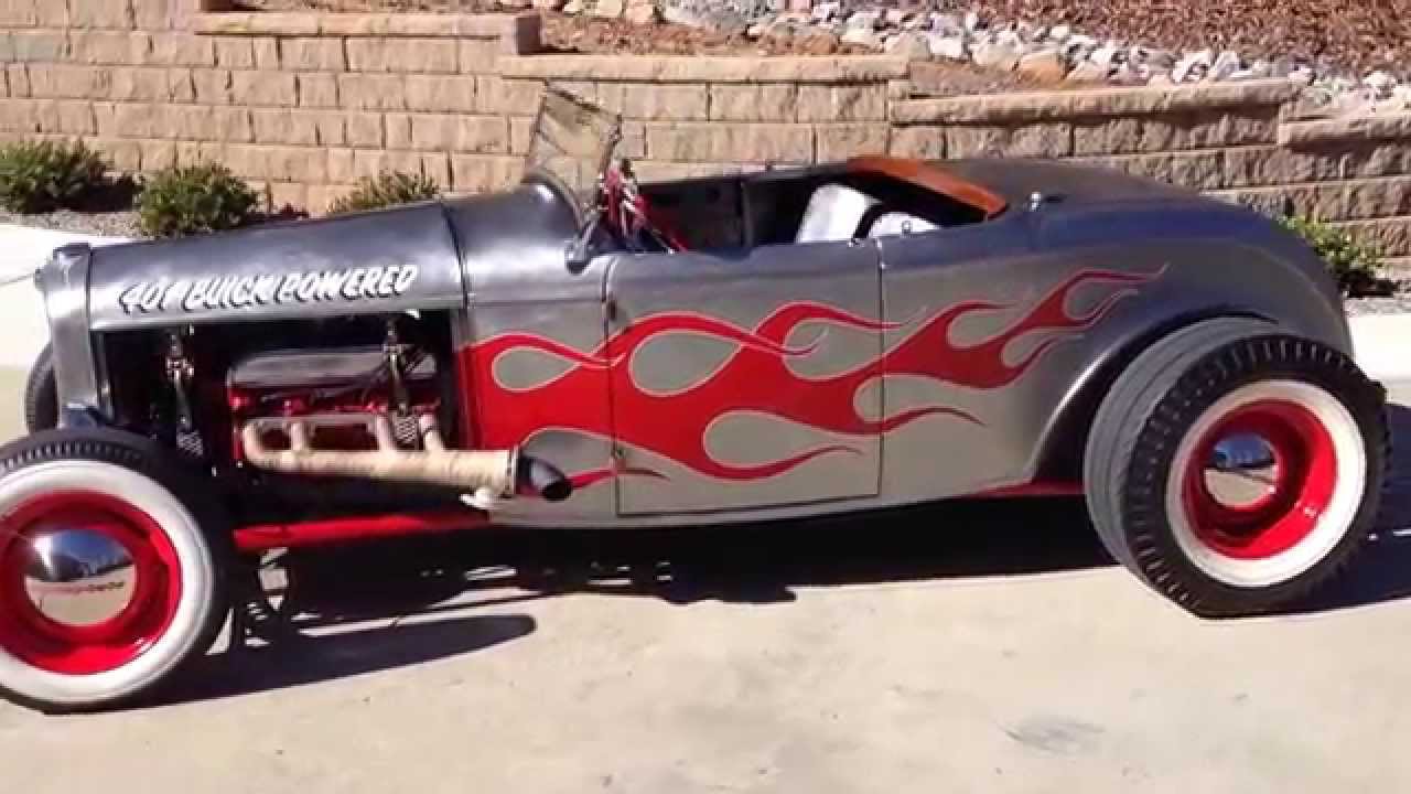1932 Roadster with a 1964 401 Buick Nailhead - YouTube