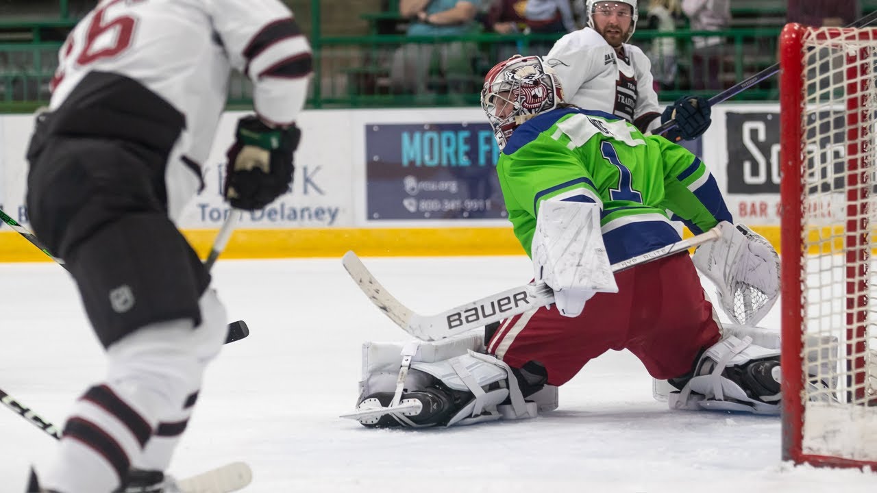 Minnesota Golden Gophers' Connor Kurth Tips A Perfect Goal Upstairs ...
