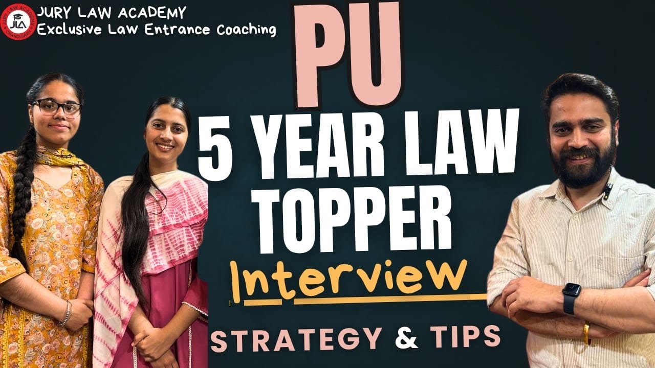 Watch this PU LAW ENTRANCE EXAM TOPPER's interview for important ...