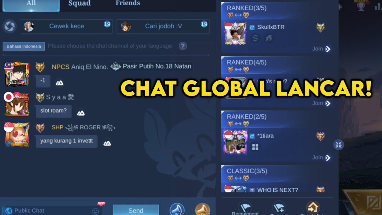 Cara Agar Chat Global Lancar - YouTube