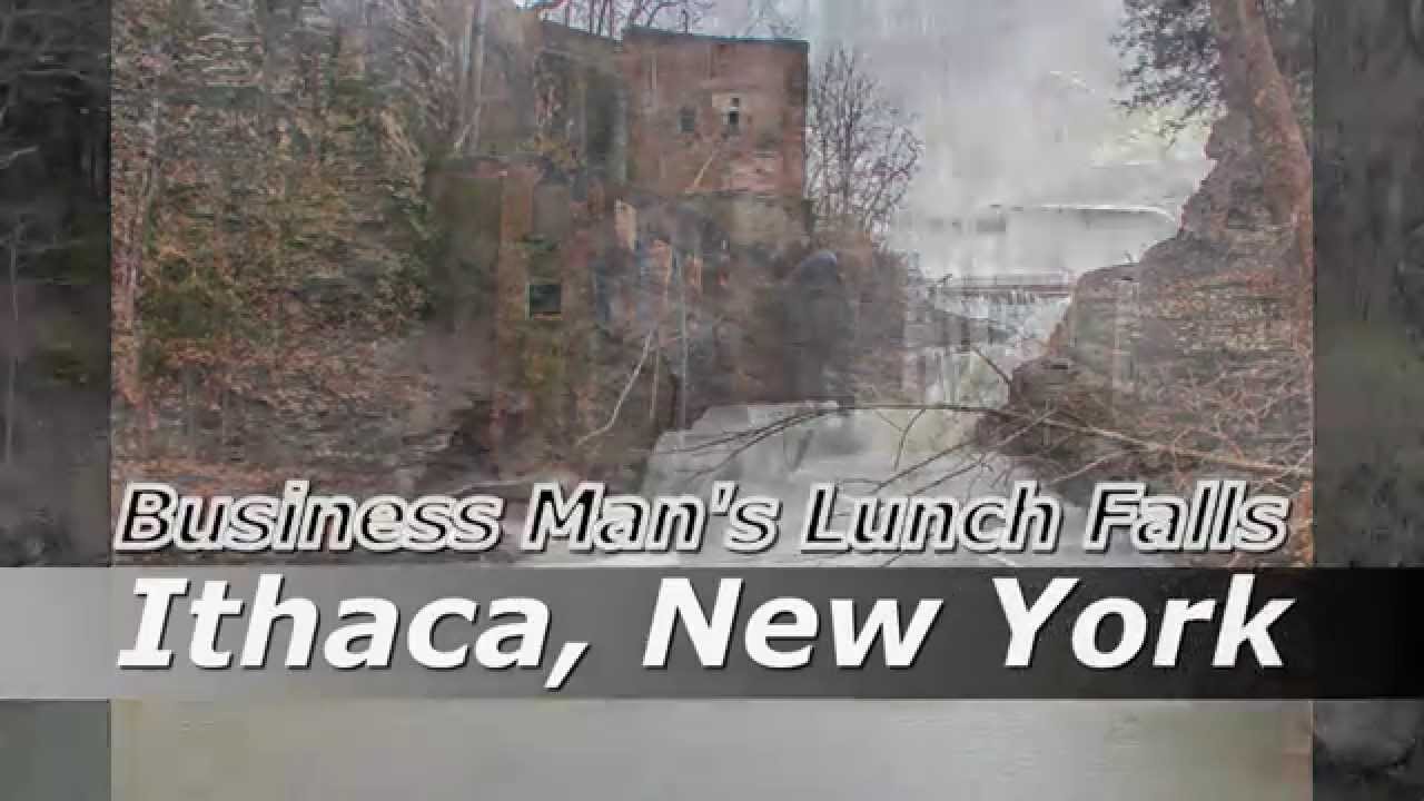 Business Man's Lunch Falls in Ithaca, New York - YouTube