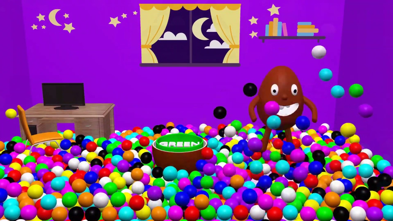 DibusYmas Ball pit show Learn colors in English for kids - YouTube