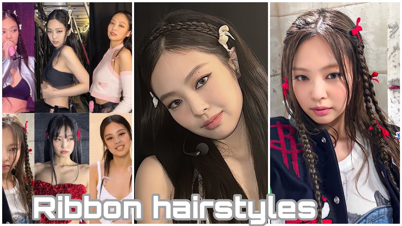 Tutorial for JENNIE’s Ribbon hairstyles 🎀🤍 - YouTube