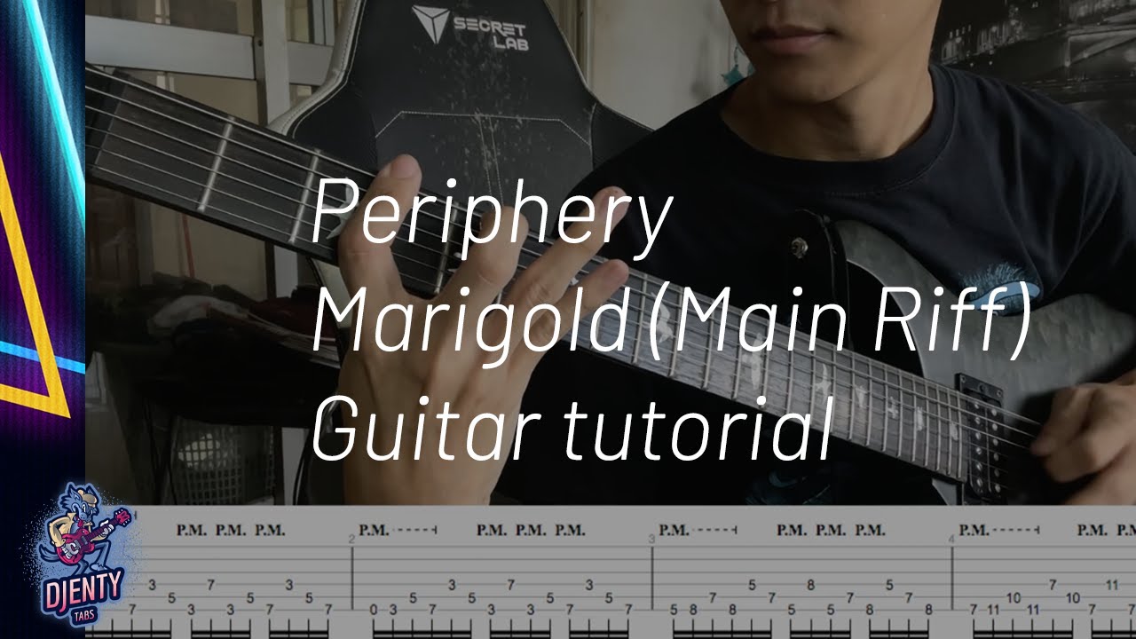 How to Play Marigold - Periphery Main Riff (on screen tabs) - YouTube