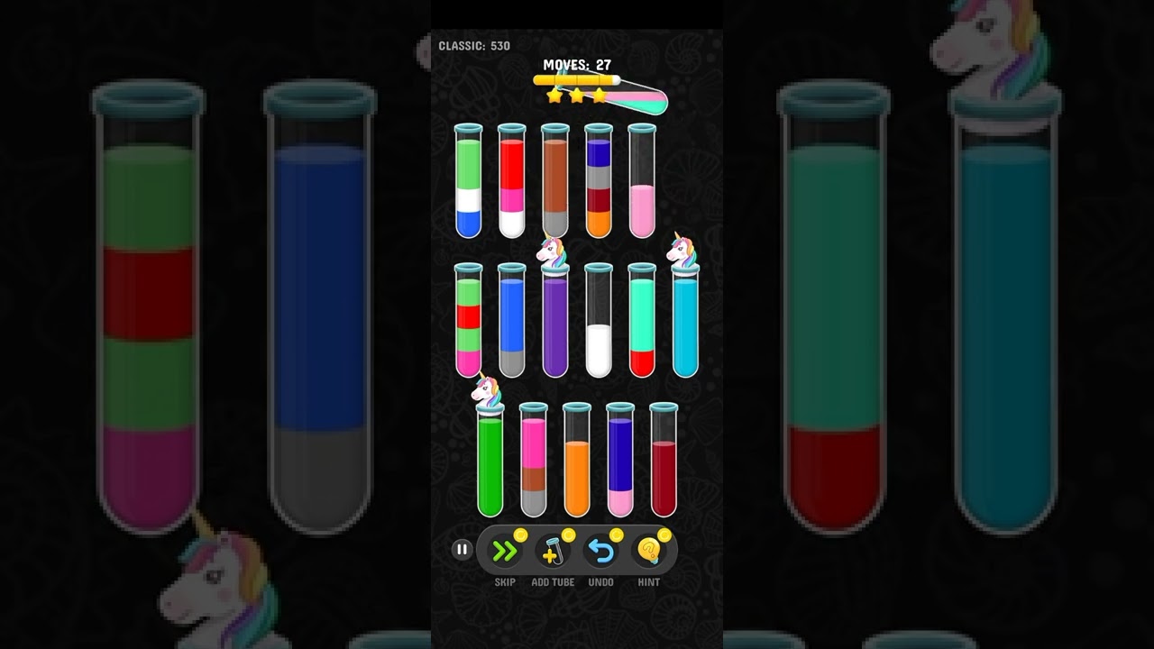 Color water sort 3d level 530 - YouTube