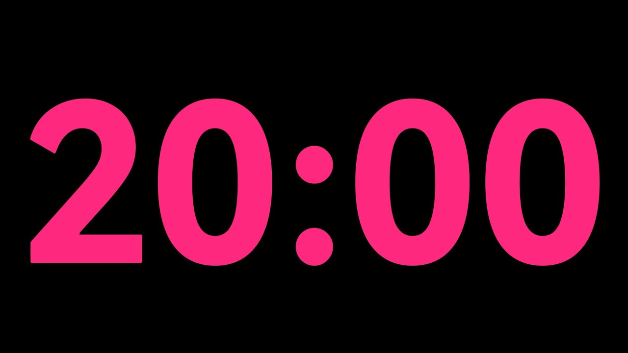 20 MINUTE COUNTDOWN TIMER PINK - YouTube