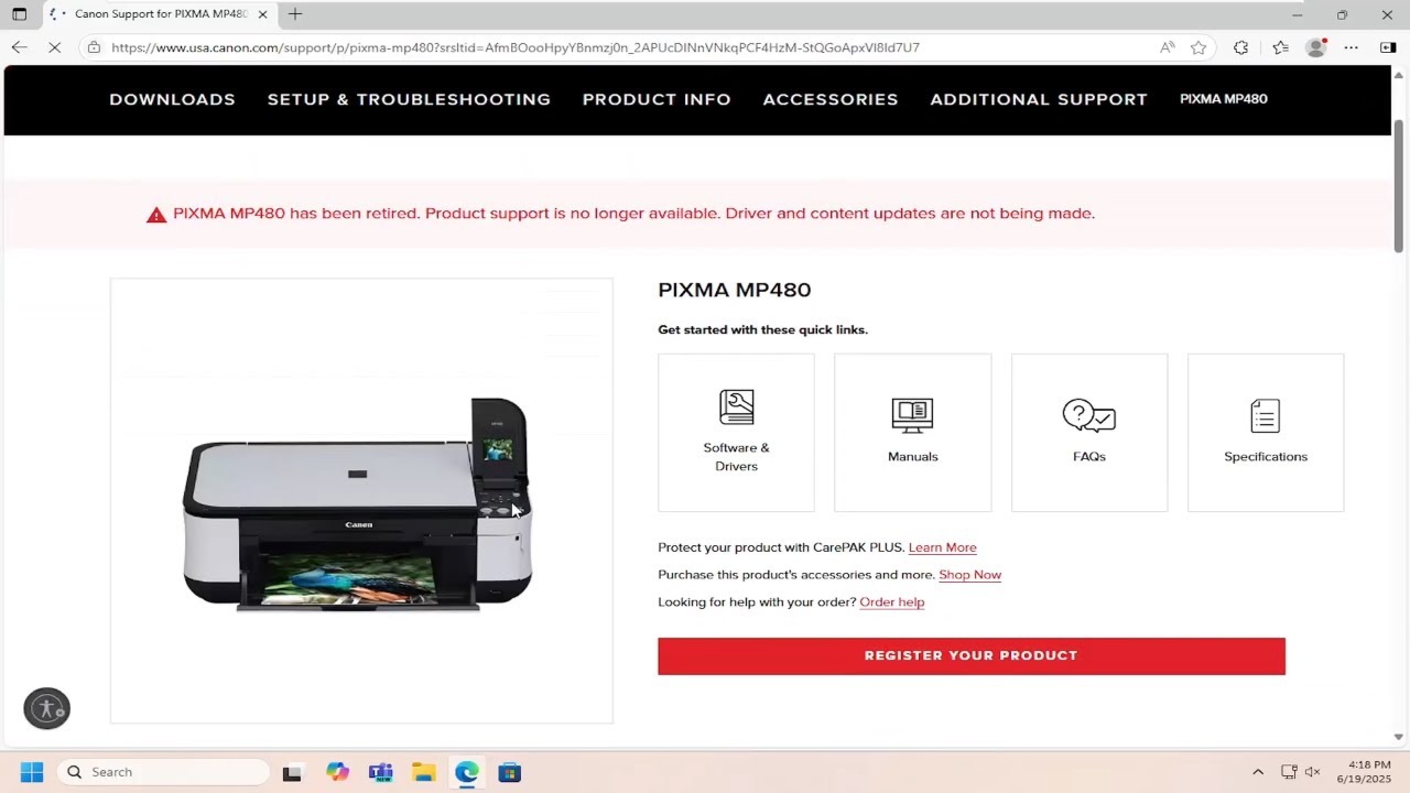 How To Install and Setup Canon PIXMA MP480 [Guide] - YouTube