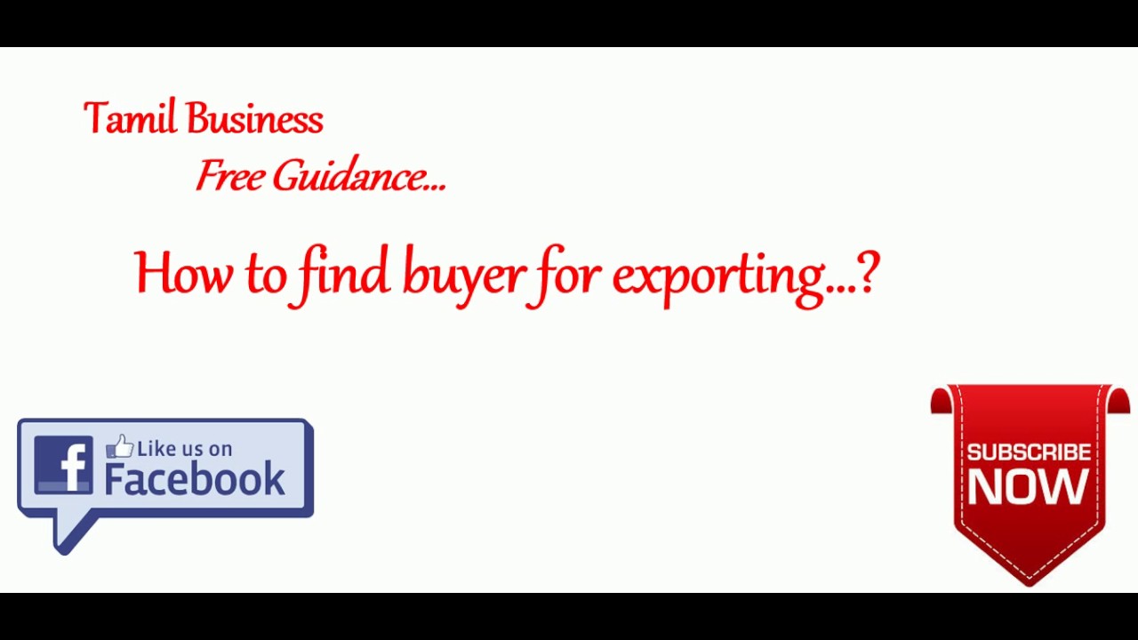Tamil export trainings - Find a buyer for exporting - How to start a ...