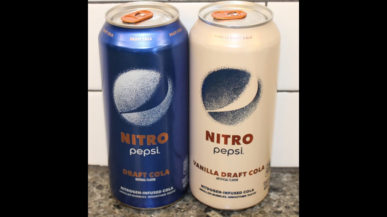 NITRO Pepsi: Draft Cola & Vanilla Draft Cola Review - YouTube