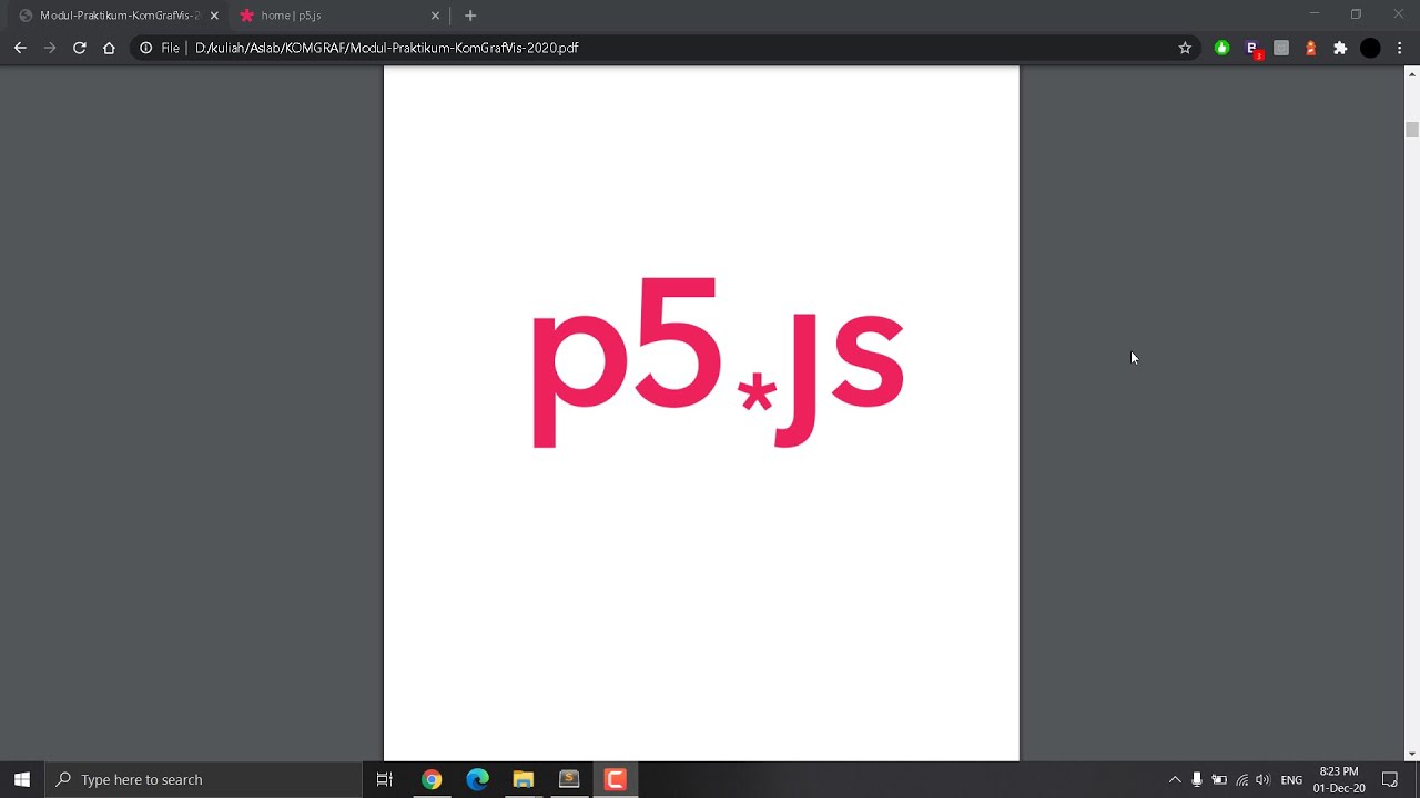 Implementasi Bangun Datar 2D Pada Program P5.js (Modul1) - YouTube