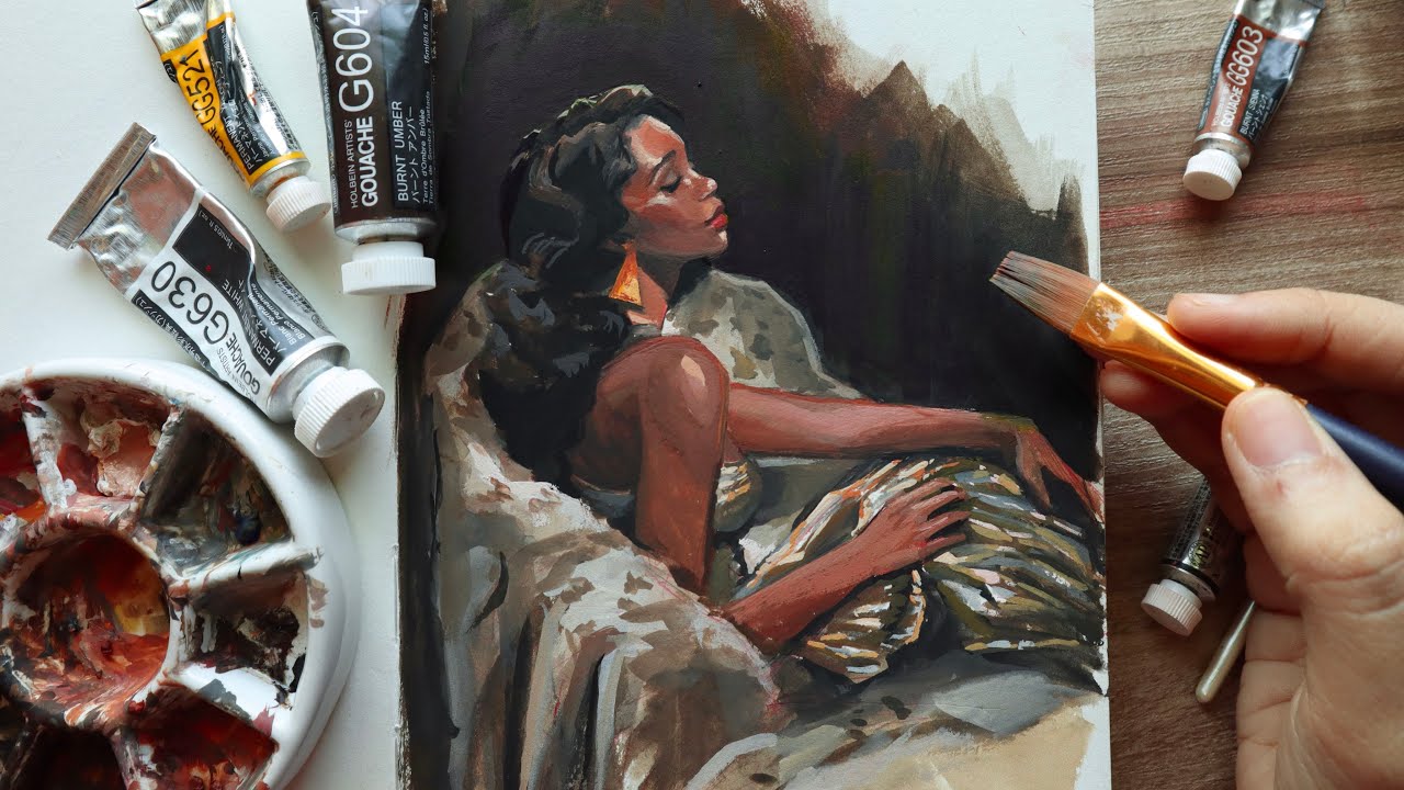 Painting over my sketches #8 - YouTube