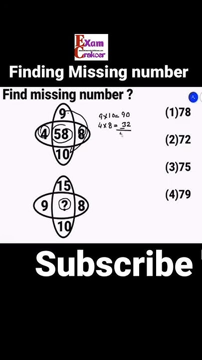 Missing Numbers Reasoning Questions, Missing Numbers, Reasoning Tricks #shorts @EXAMCRACKER4ALL ...