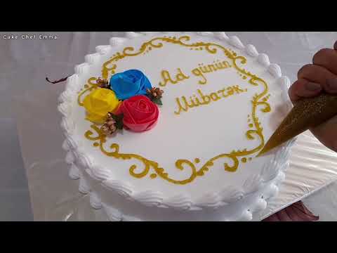 Tortun Jele ilə bəzədilməsi Cake Decoration 🎂