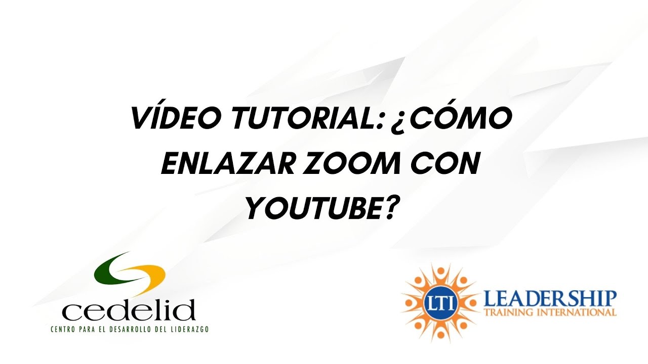 ¿Cómo enlazar Zoom con YouTube? - YouTube