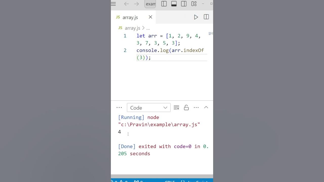 Array indexOf JavaScript Interview Question #shortsvideo #javascript#array #interviewquestions ...