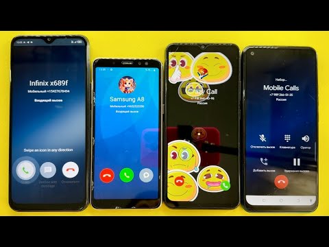 Mobile Calls on Phones Infinix X689F, Samsung Galaxy A8, Realme C21-Y ...