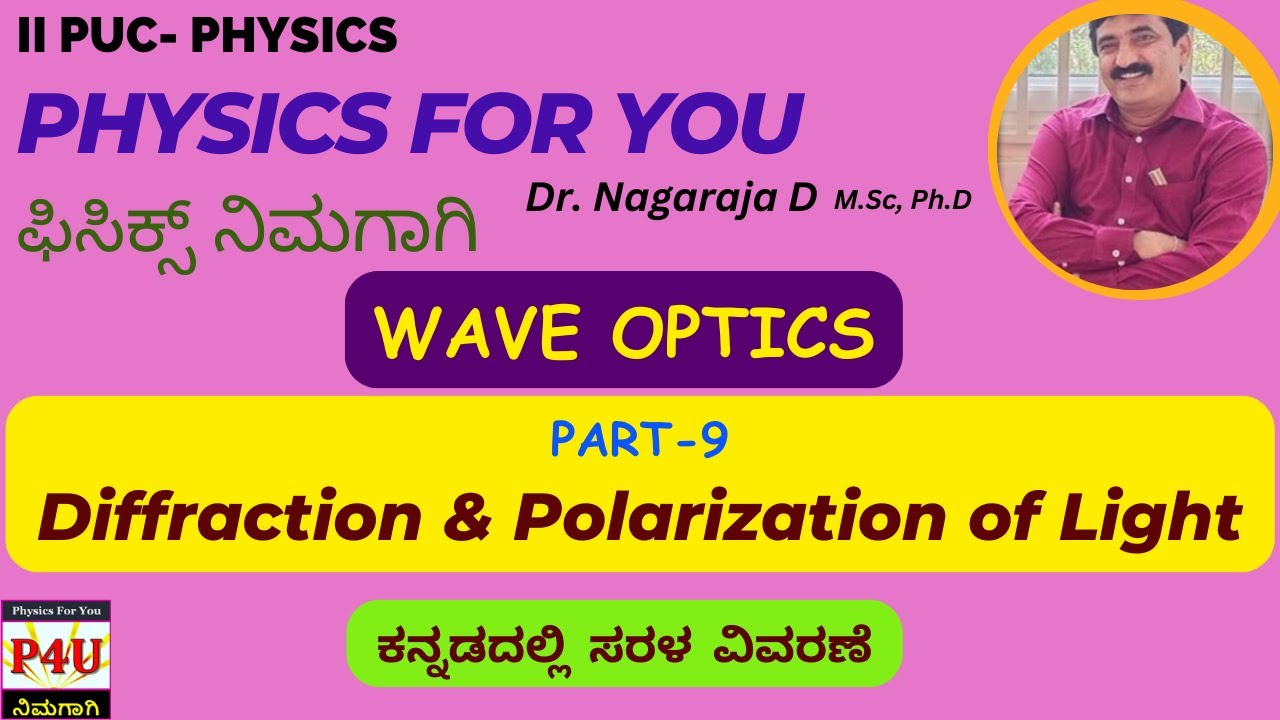 Polarization of Light | Wave Optics Part 9 | 2nd PU in Kannada - YouTube