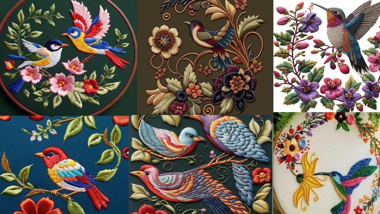 Bird embroidery motifs | Beautiful embroidery| Handmade ...