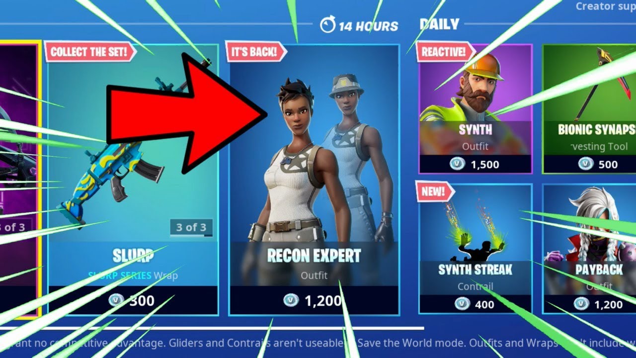 NEW RECON EXPERT SKIN ITEM SHOP GIVEAWAY in FORTNITE! - YouTube