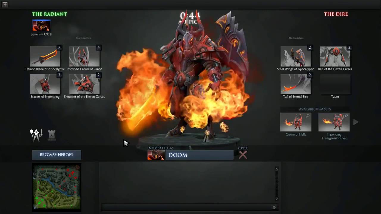 Dota 2 Doom Kinetic: Burning Fiend Loadout Genuine Burning Fiend - YouTube
