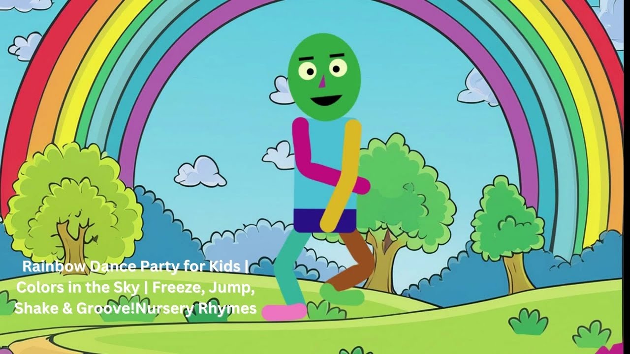 Rainbow Dance Party for Kids | Colors in the Sky | Freeze, Jump, Shake ...