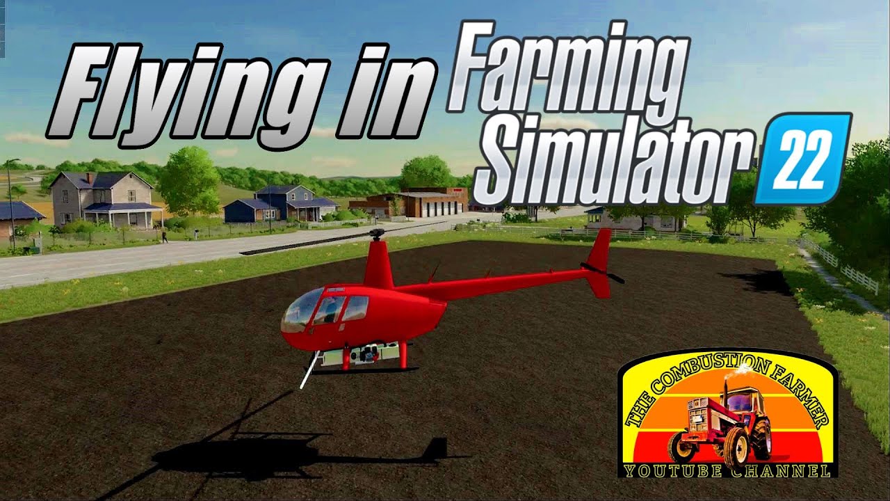 Flying in Farming Simulator 22 with the Robinson R44 Helicopter Mod ...