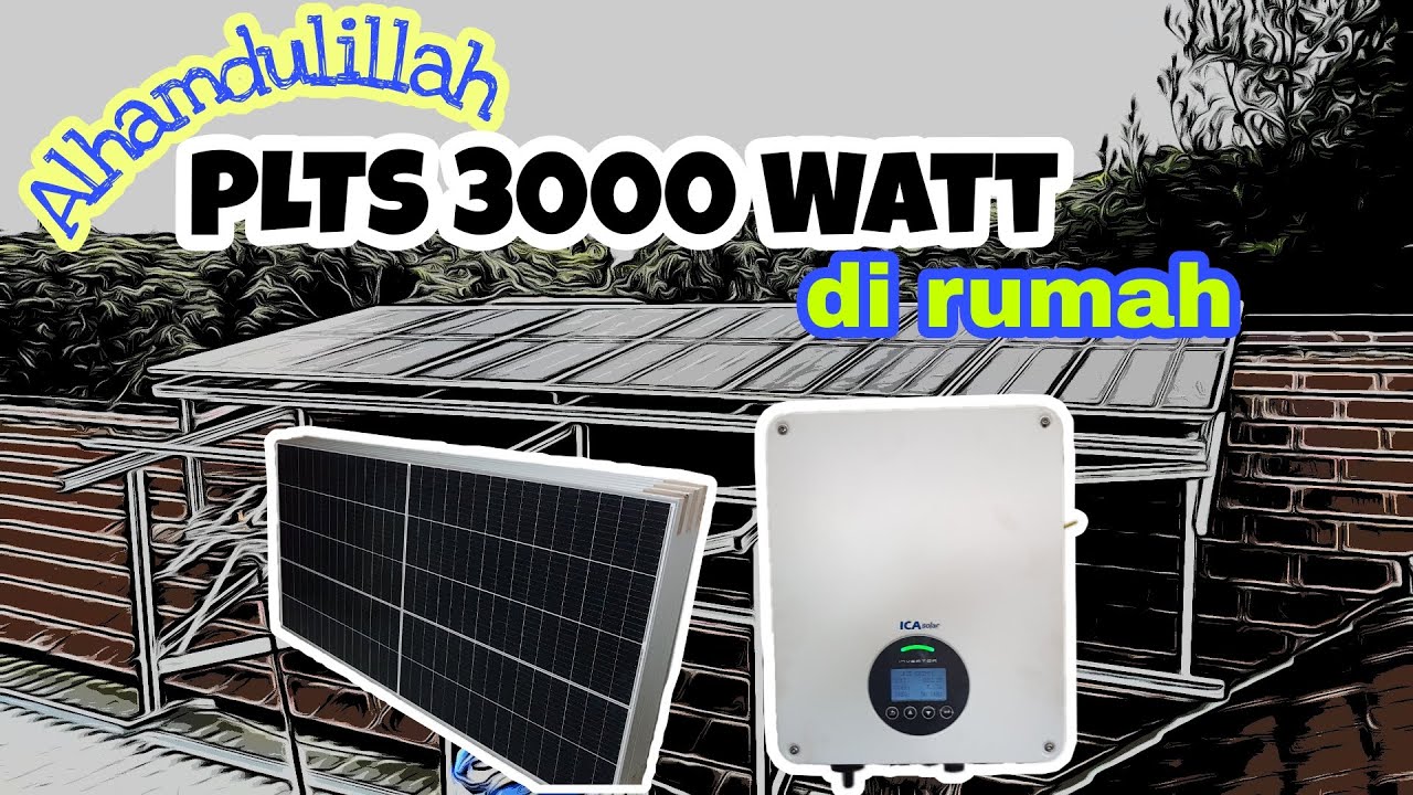Pasang PLTS 3000 watt di rumah, bulan depan tagihan listrik pasti turun ...