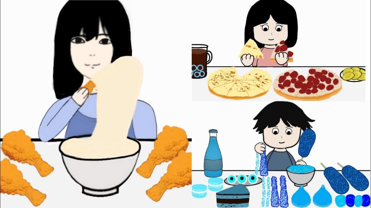 애니 먹방 모음집 -Mukbang animation Compilation Colletion #3 - YouTube