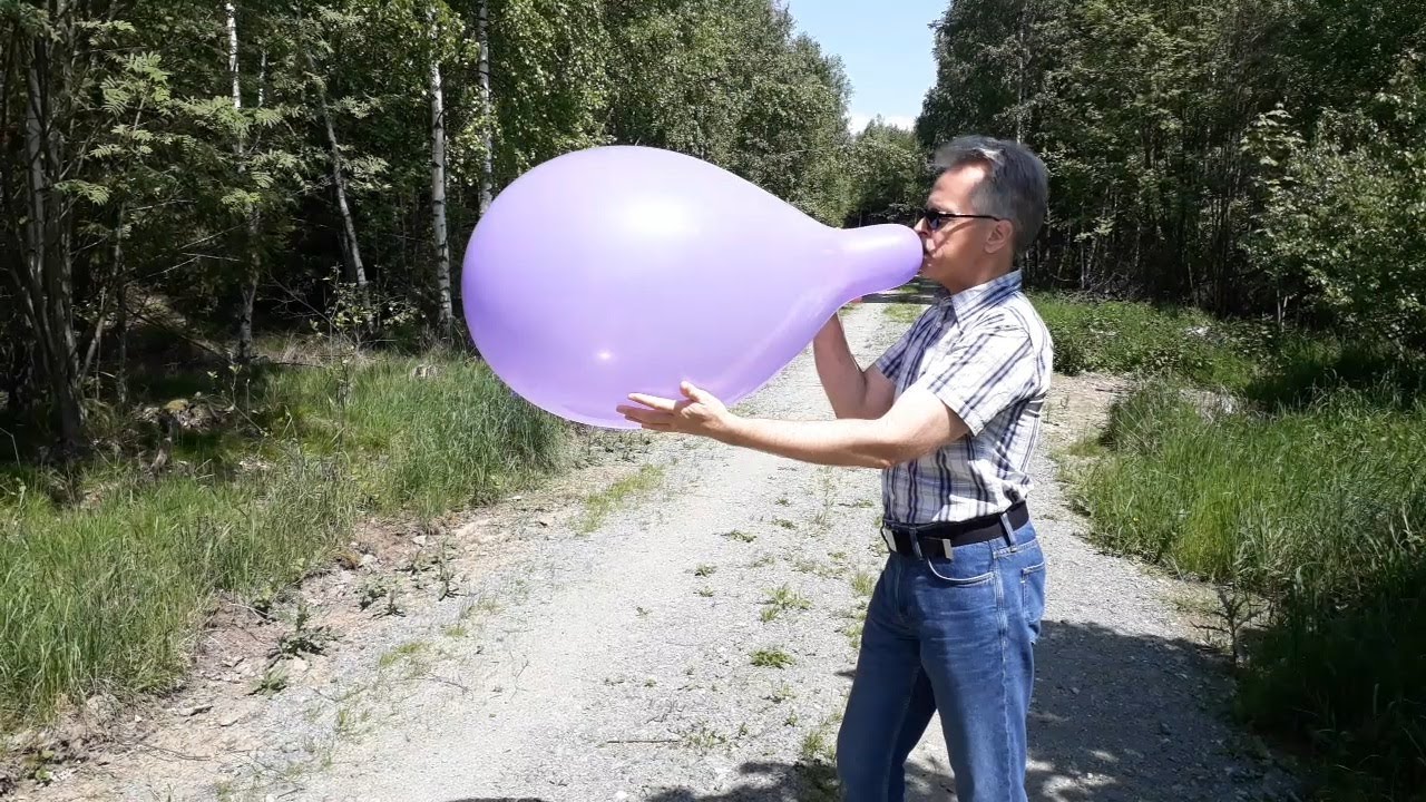 balloon blow to pop – Unique 16” - YouTube