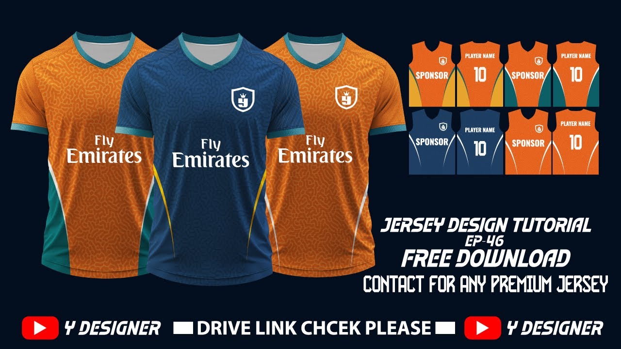 How to make a Premium sports & Esports jersey design tutorial in ...